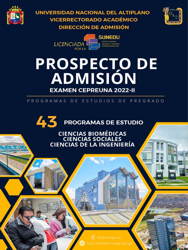 Prospecto Cepreuna 2022-II | PDF | Ingeniería | Medicina