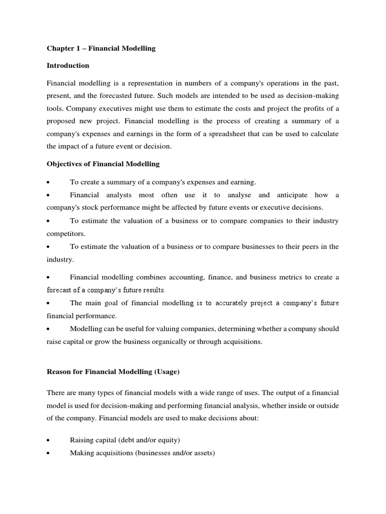 FM Chapter 1 | PDF | Valuation (Finance) | Financial Analyst