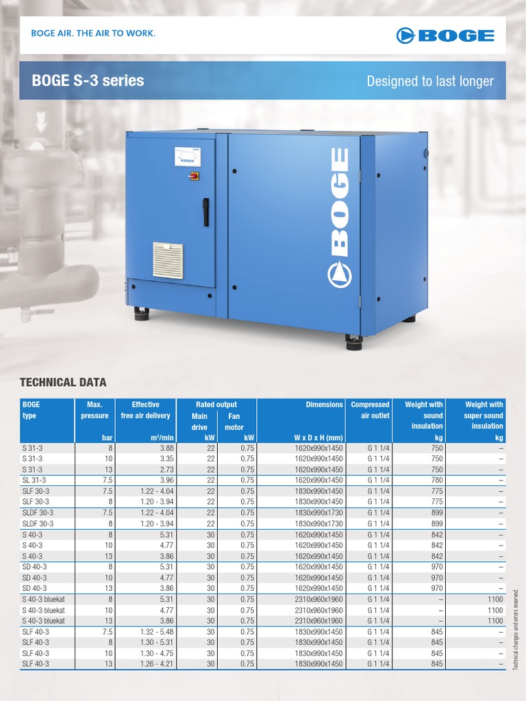 Compresor Boge Data 201006 2 | PDF | Mechanical Engineering