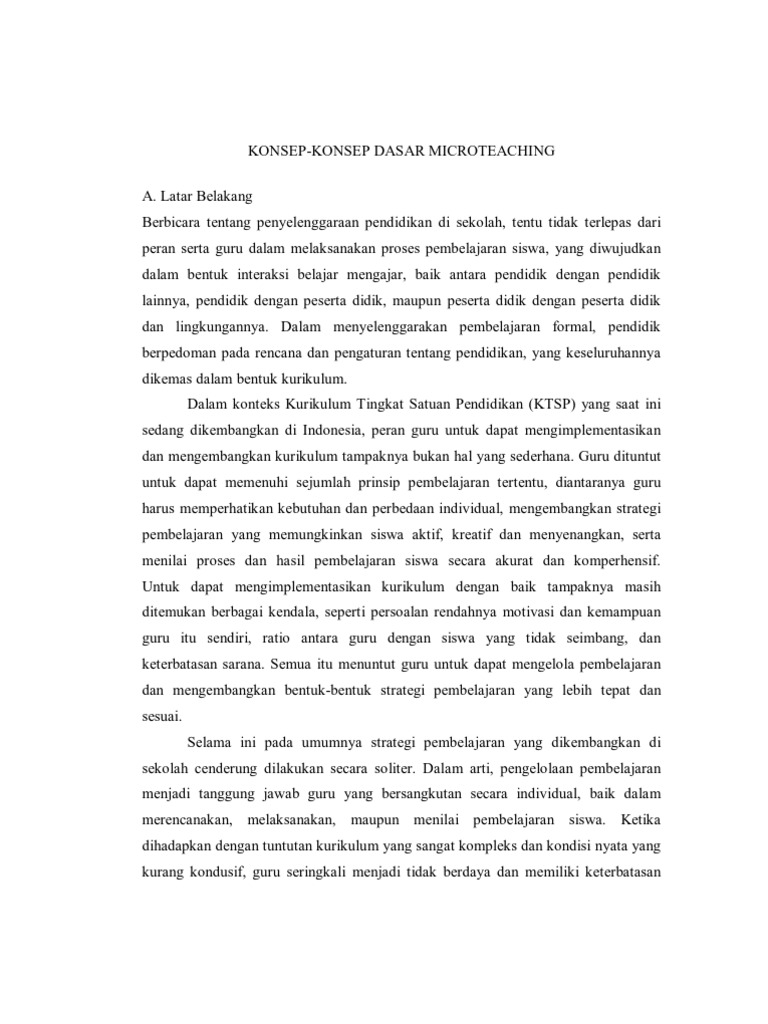 Mikro Teaching 1 | PDF