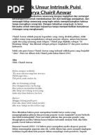 Teks Puisi - Aku - Karya Chairil Anwar Dan Maknanya | PDF