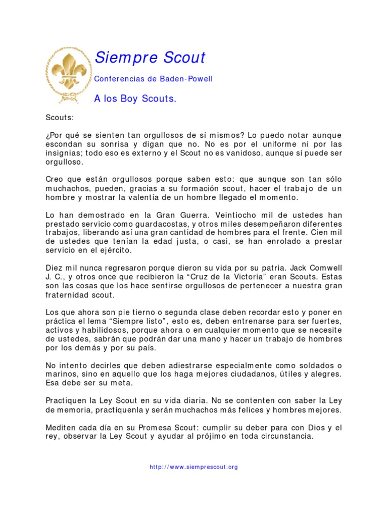 BP A Los Boy Scouts | PDF | Viajes y turismo | Historia
