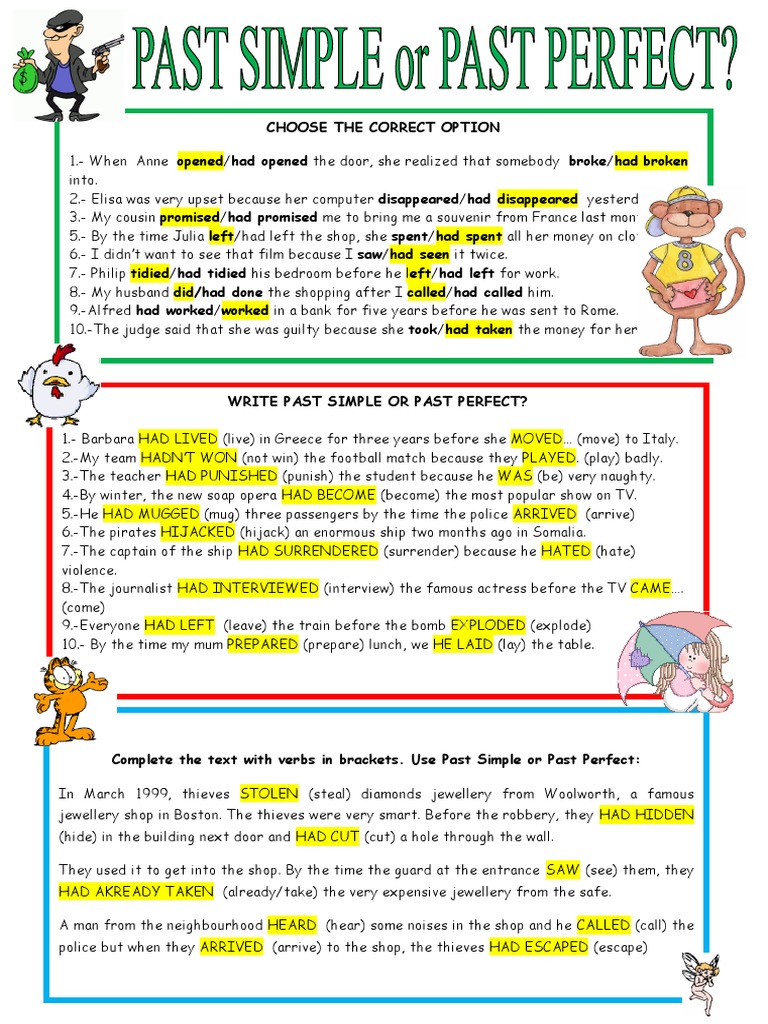 Past Perfect Practice | PDF