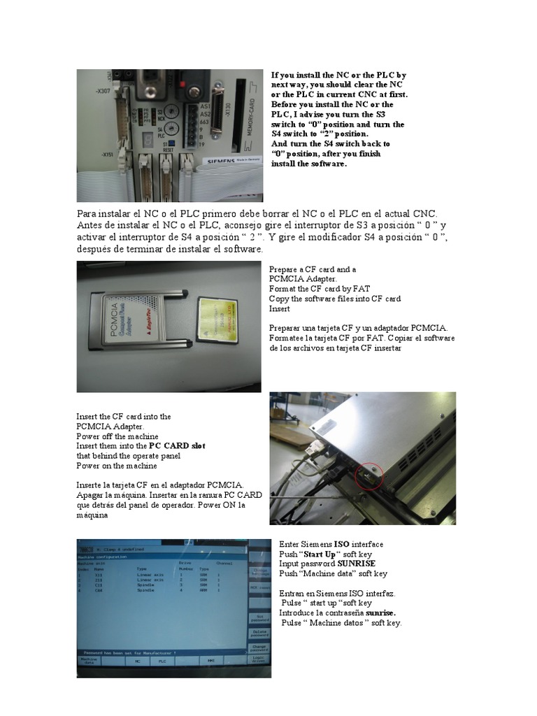 Instalacion delNC or The PLC by Gildemeister 6017 | PDF | Computing | Digital Technology