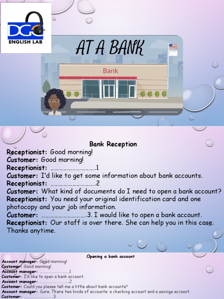 At The Bank Conversation Part 1 | PDF