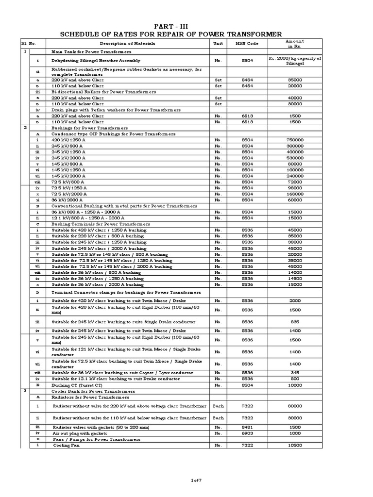Kptcl Part Iii Transformer Repairs Pdf Transformer Electrical