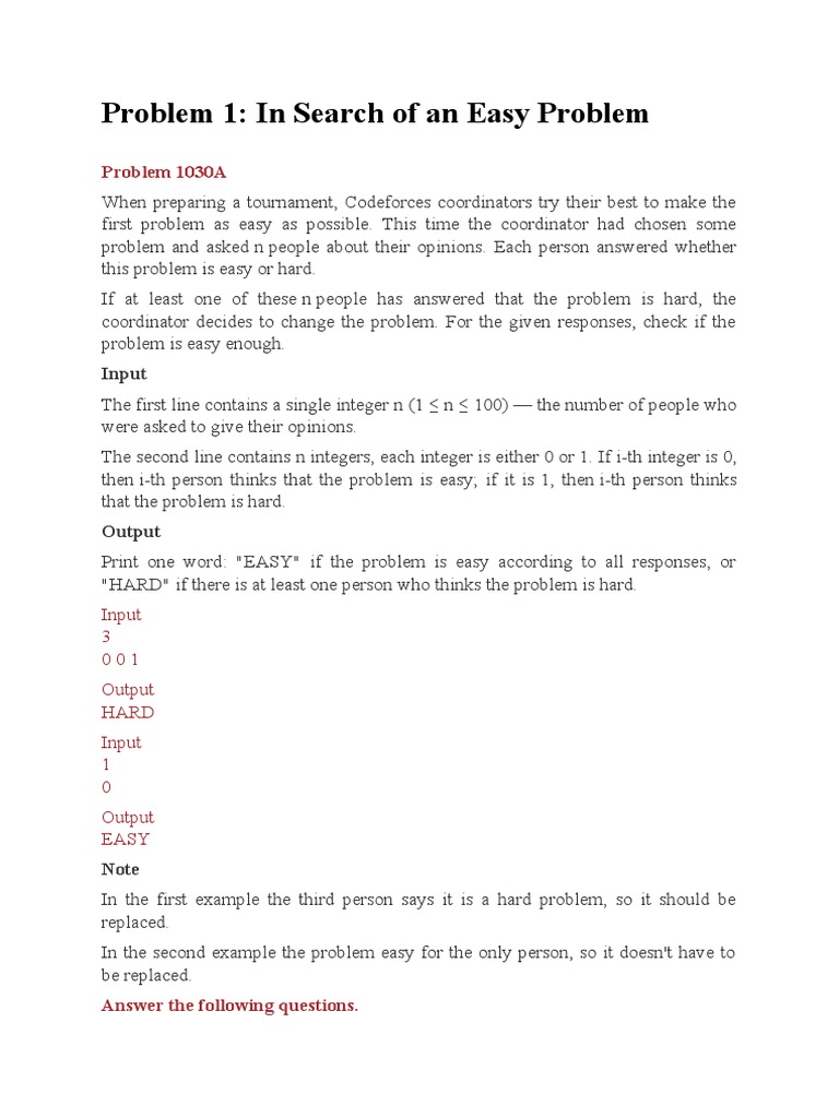 Problem Statements | PDF | Sequence | Applied Mathematics