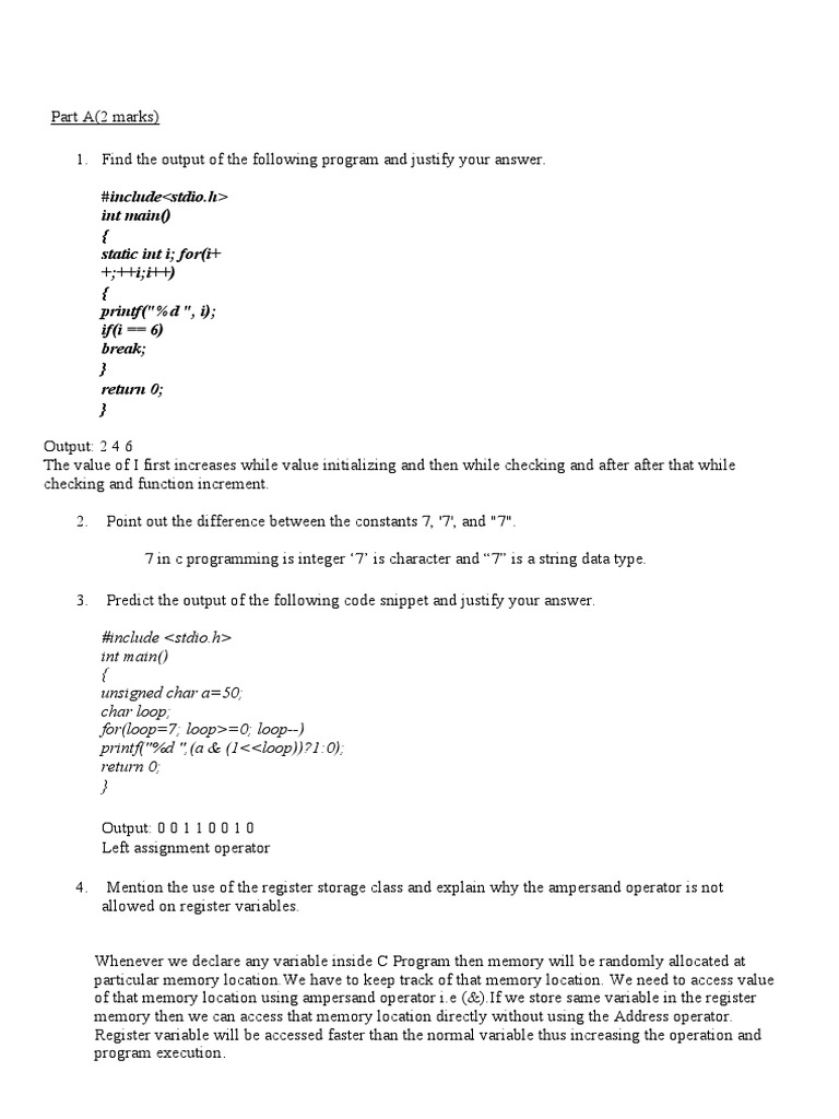 Theoryassignment1 Pdf Control Flow Pointer Computer Programming