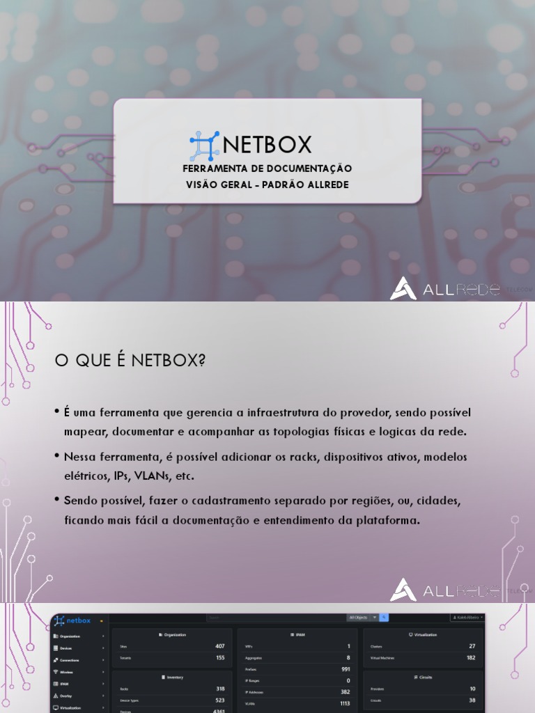 APRESENTAÇÃO - NETBOX.v6 | PDF | Rede de computadores | Topologia de rede