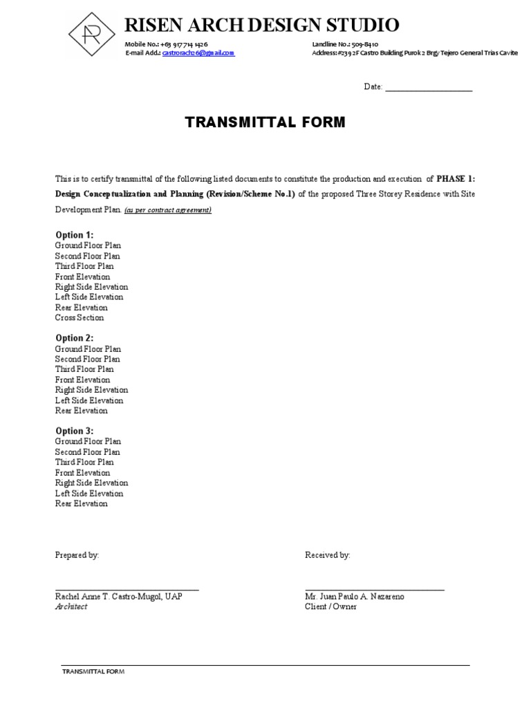 Transmittal Form | PDF