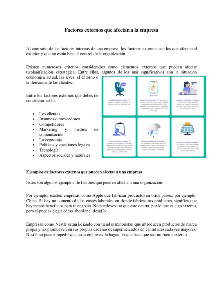 Factores-externos-que-afectan-a-la-empresa | PDF
