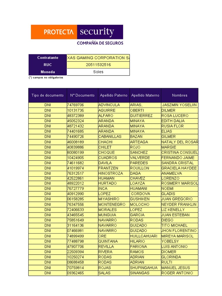 Formato para Seguro | PDF | Gobierno y personalidad