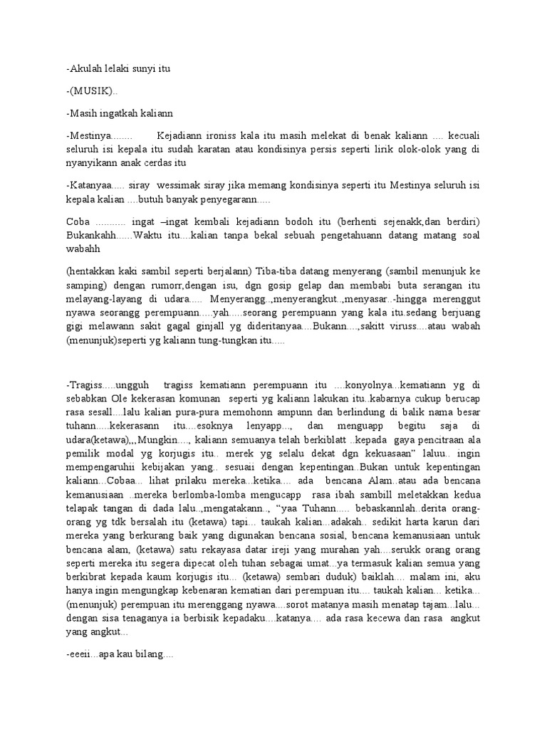 Akulah Lelaki Sunyi Itu | PDF