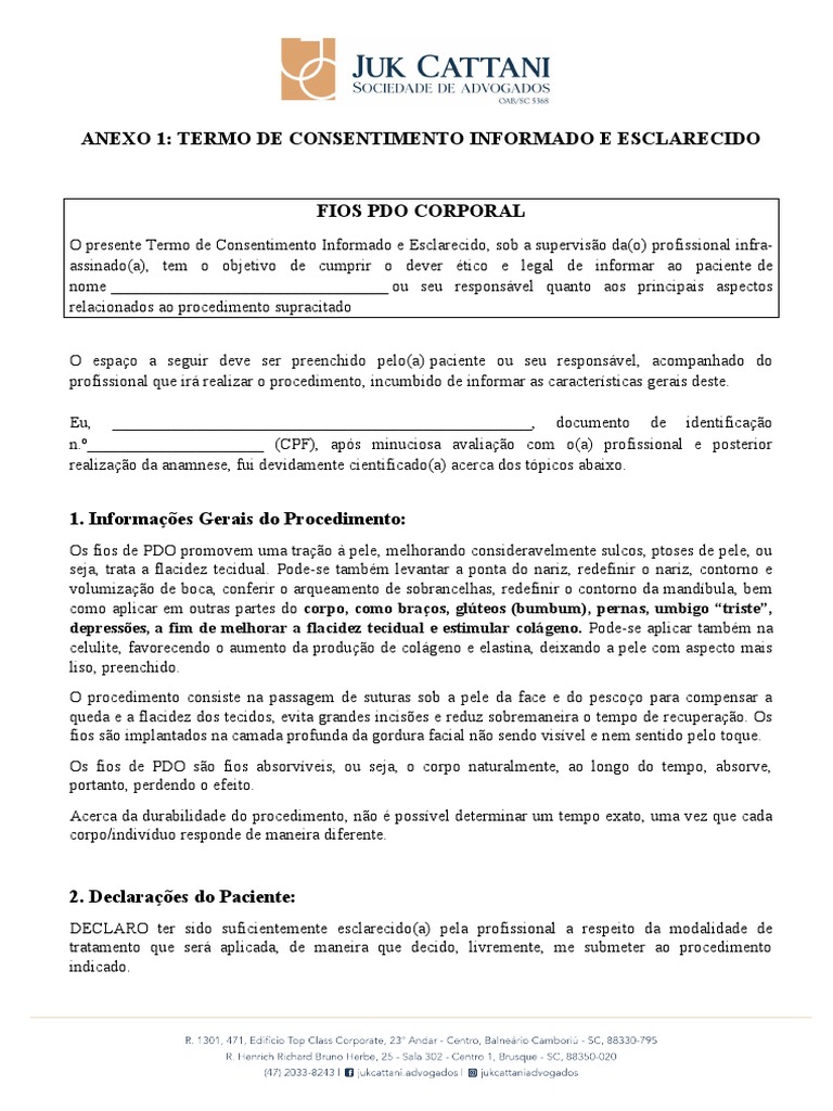 Termo Fios Pdo Corporal | PDF | Dor | Endotélio