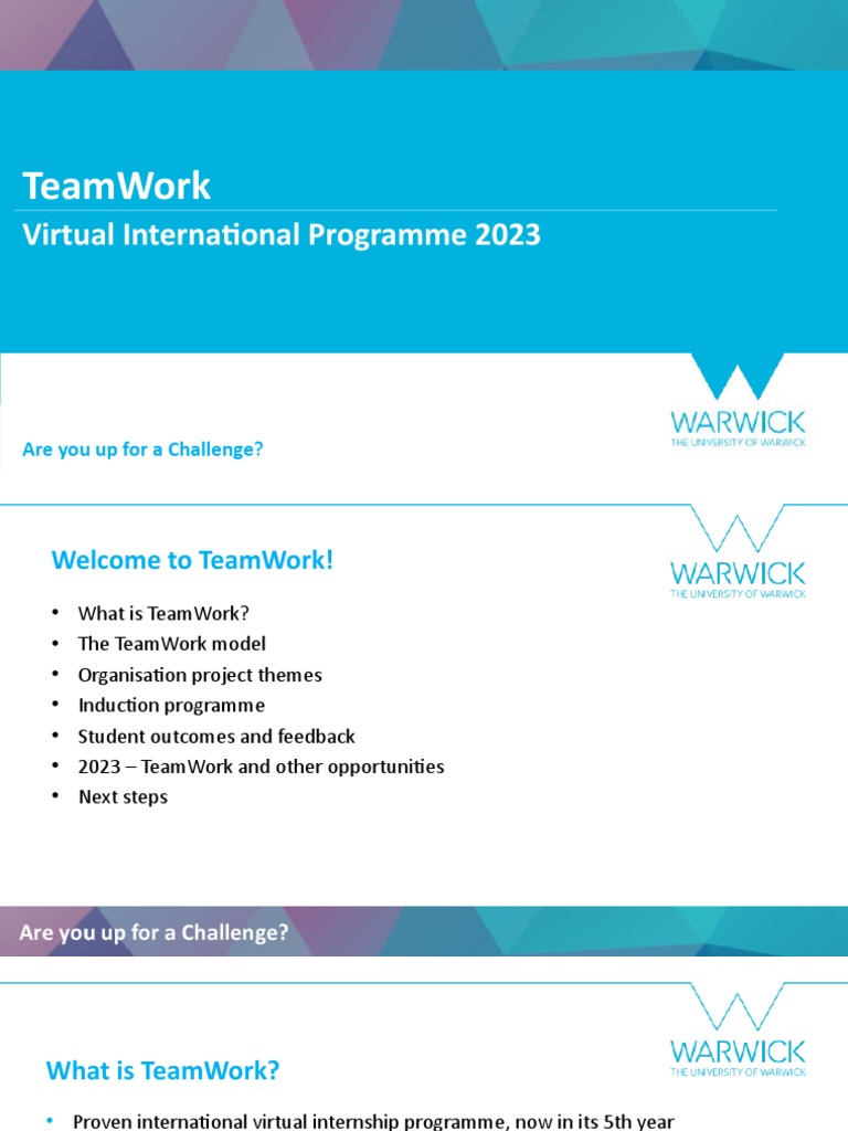 TeamWork Intro Slides For IIT Delhi | PDF | Internship | Job Hunting