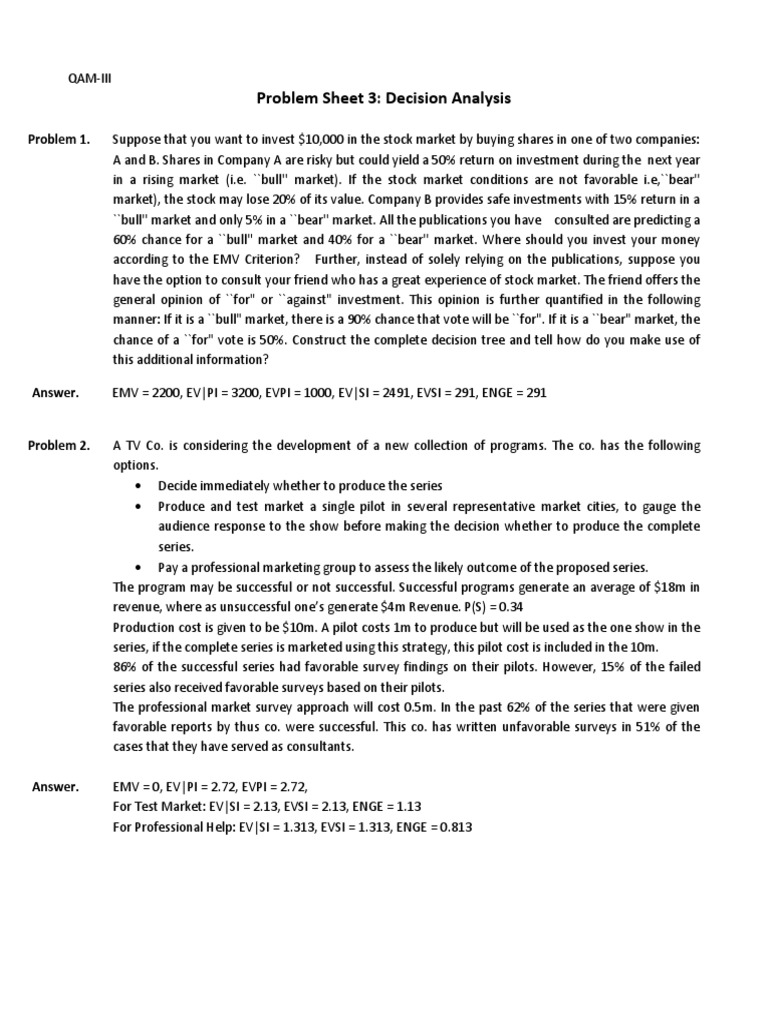 DA Problems With Answers | PDF | Stocks | Business