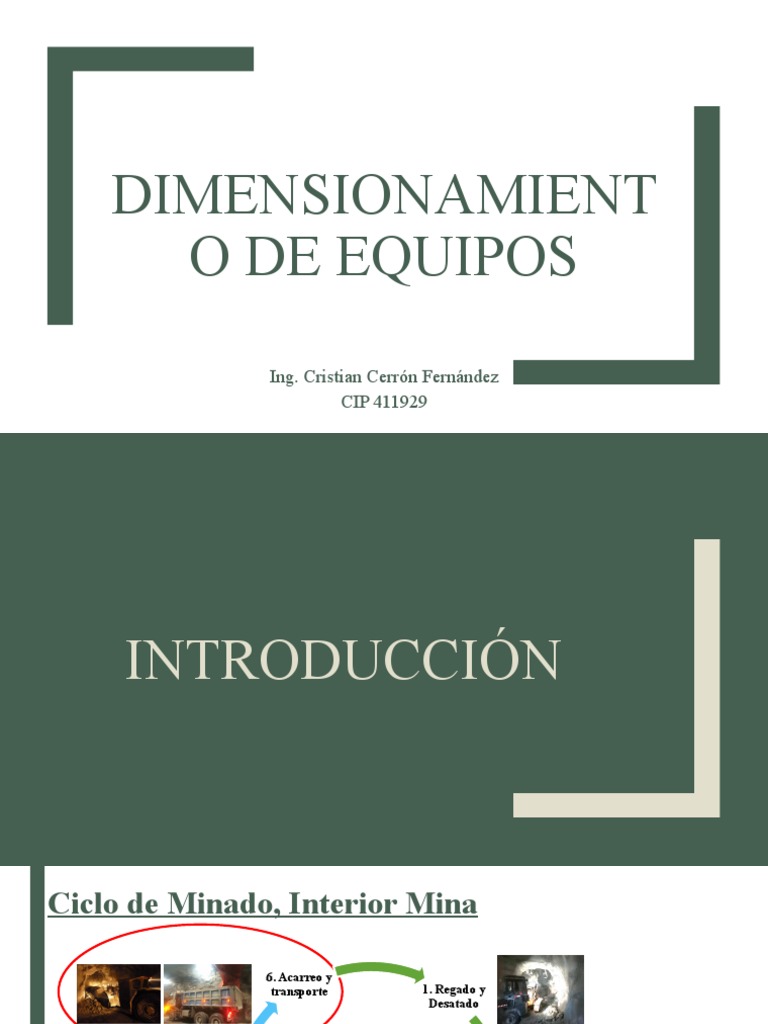 Presentación Dimensionamiento de Equipos | PDF