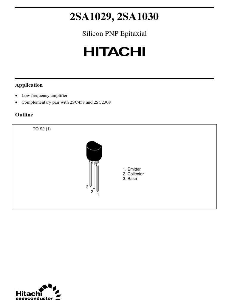 Transistor Hitachi | Download Free PDF | Bipolar Junction Transistor ...