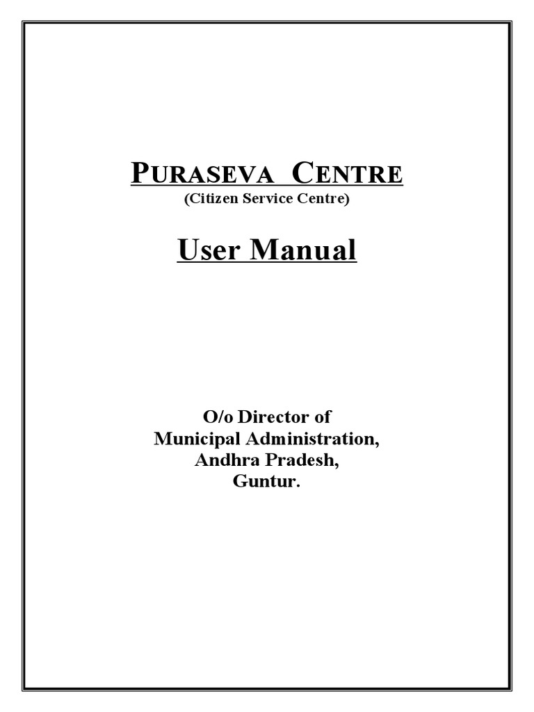 Puraseva Centres Guide for Officials | PDF | Birth Certificate
