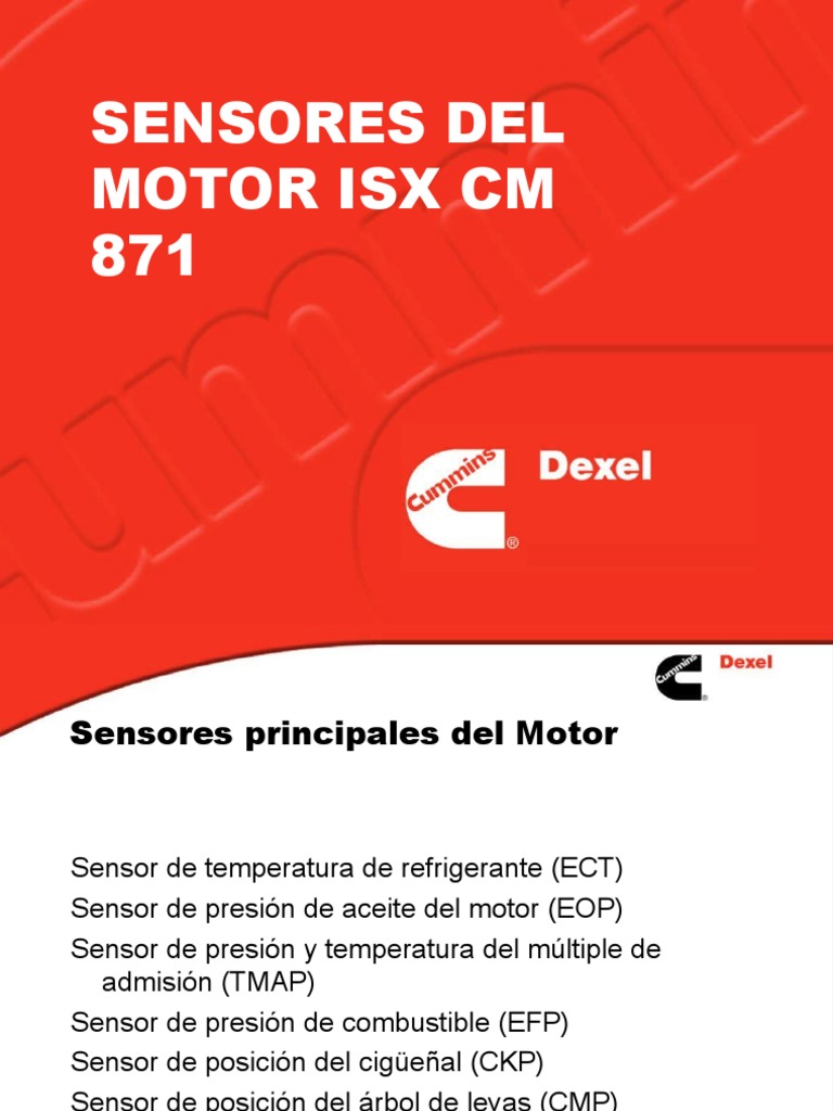 Sensores Motor ISX CM 871 | PDF | Tecnología energética | Ingeniería mecánica