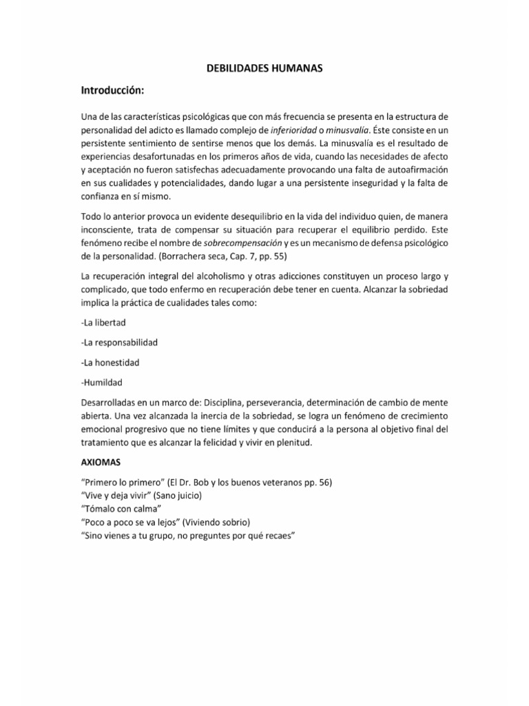 Debilidades Humanas | PDF