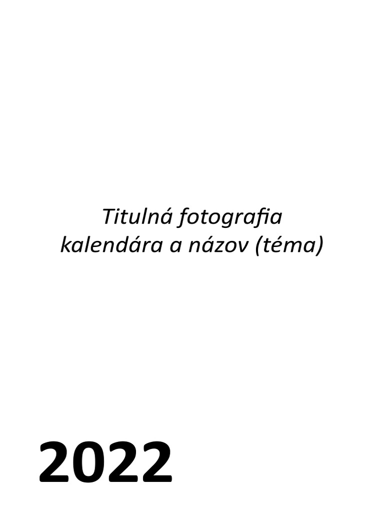 Kalendar Sablona | PDF
