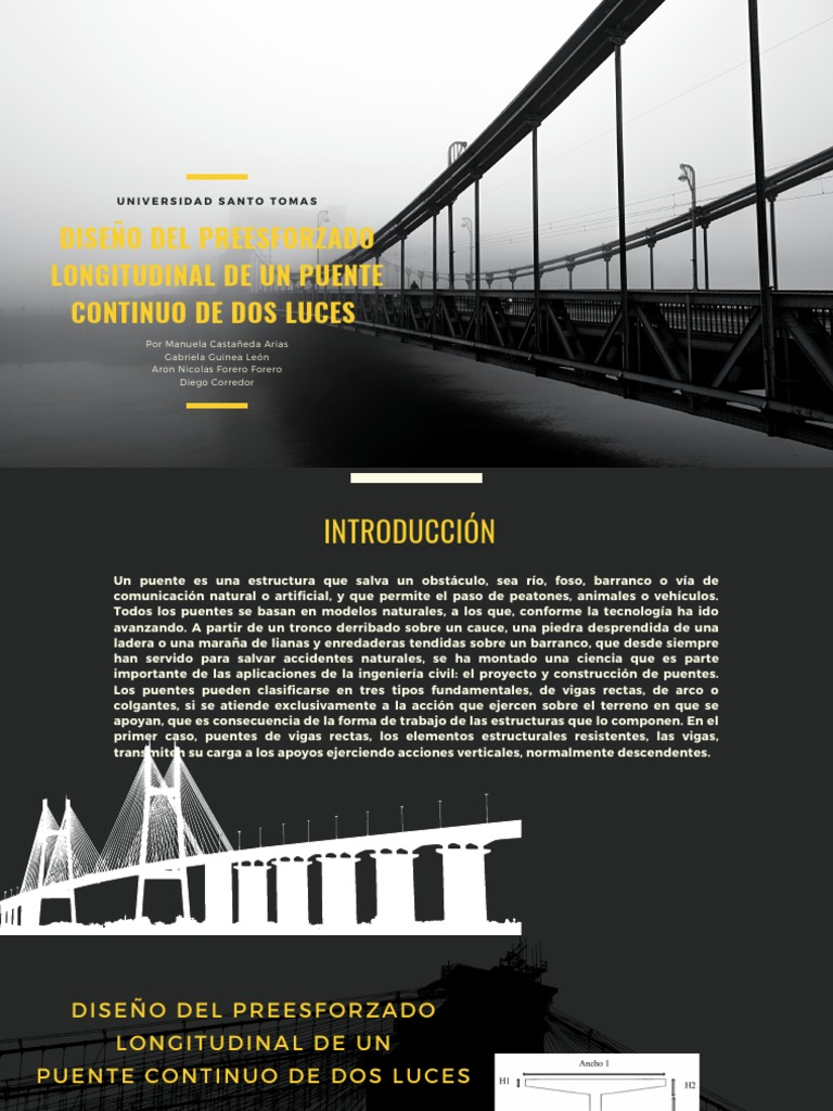 Diseño de Preesforzado en Puente Continuo | PDF | Puente | Viga ...