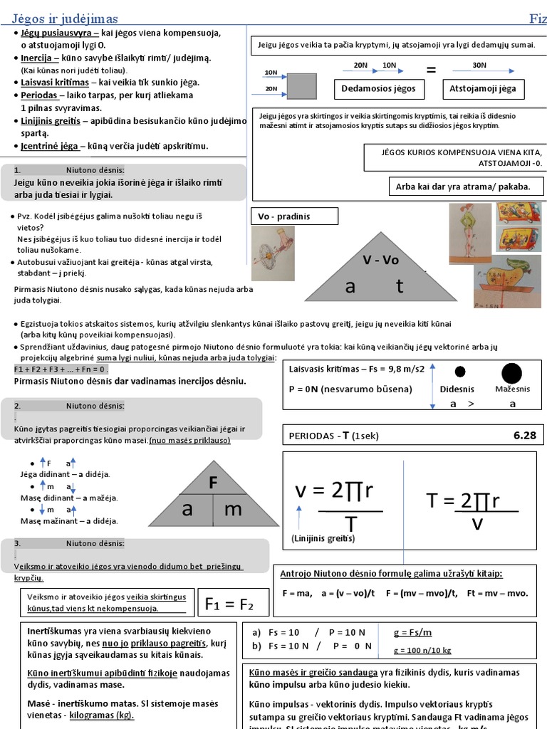 Jėgos ir judėjimas (fizika) | PDF