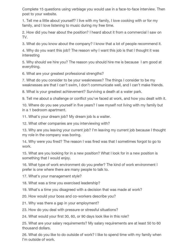 Interview Questions 1 | PDF