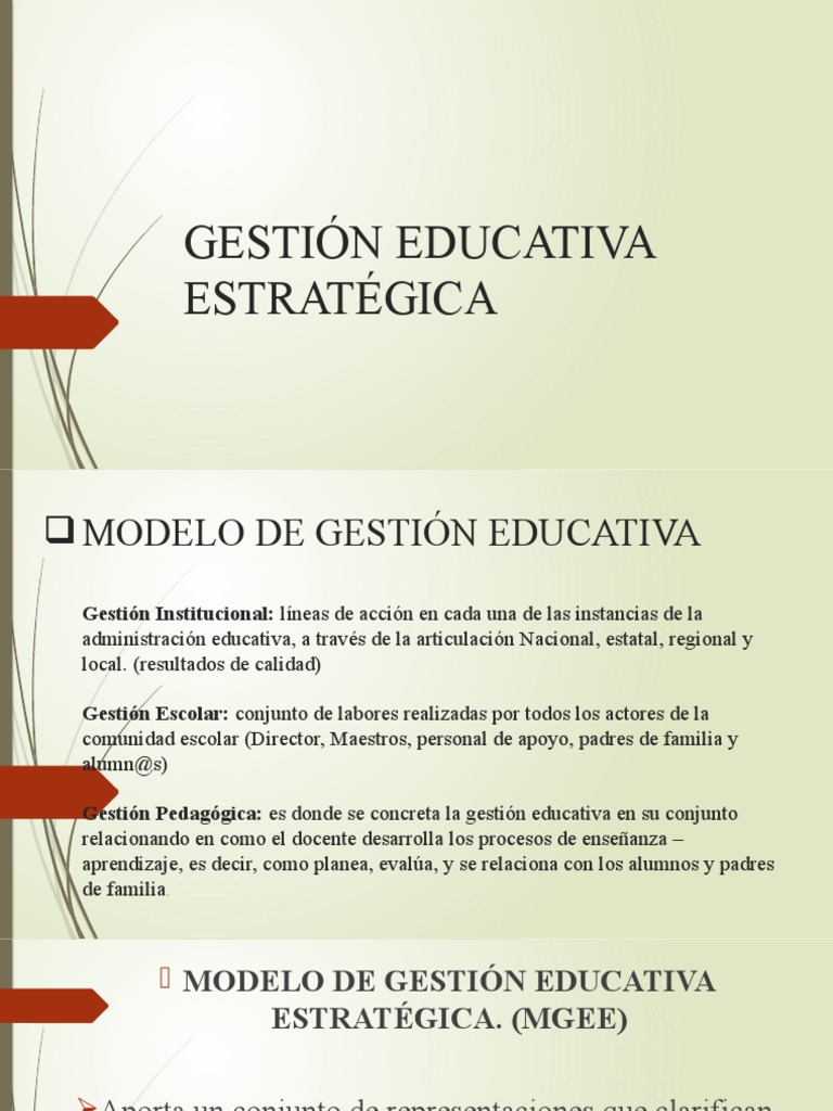 Gestión Educativa Estratégica | PDF | Planificación | Evaluación