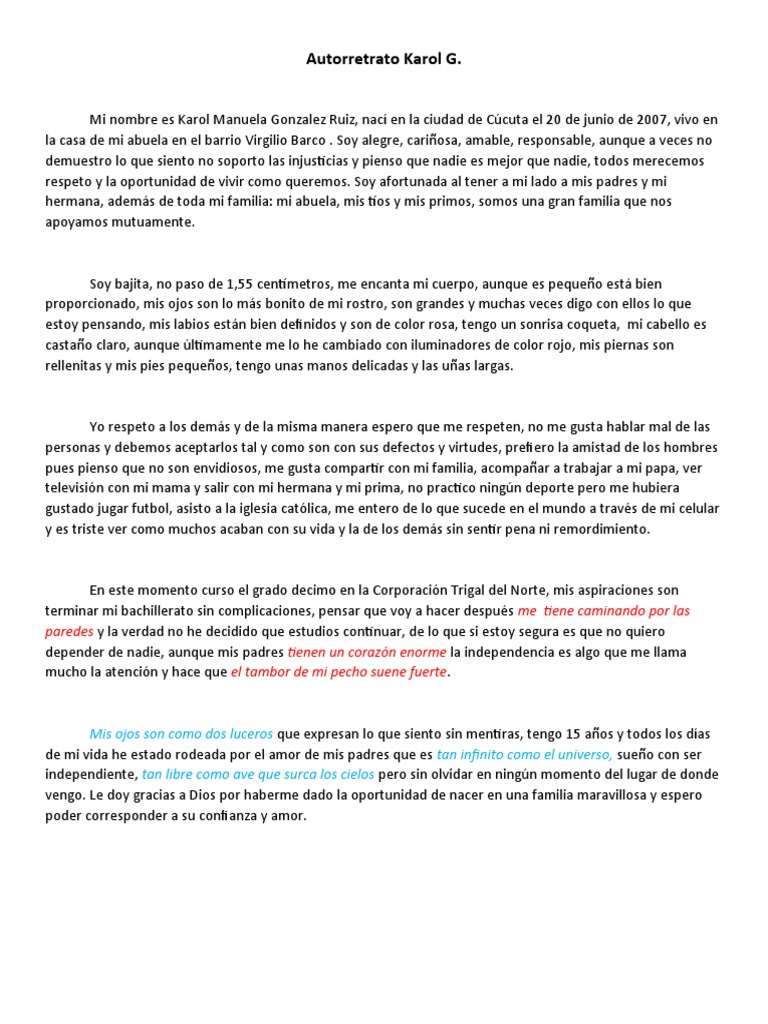 Autorretrato Karol | PDF