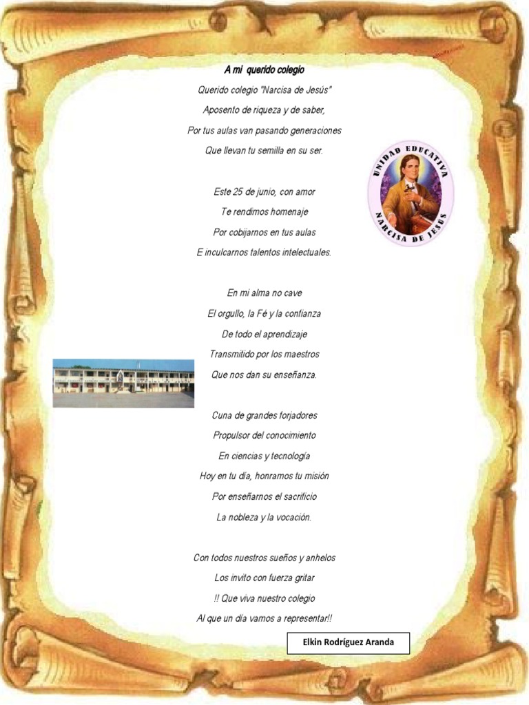 A Mi Querido Colegio Poema | PDF