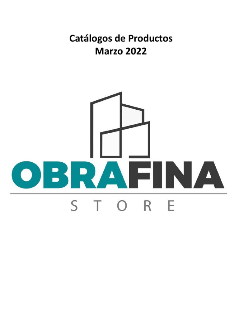 Catalogo Con Precios Obra Fina Store Marzo - Abril 2022 | PDF | Materiales | Materiales de ...