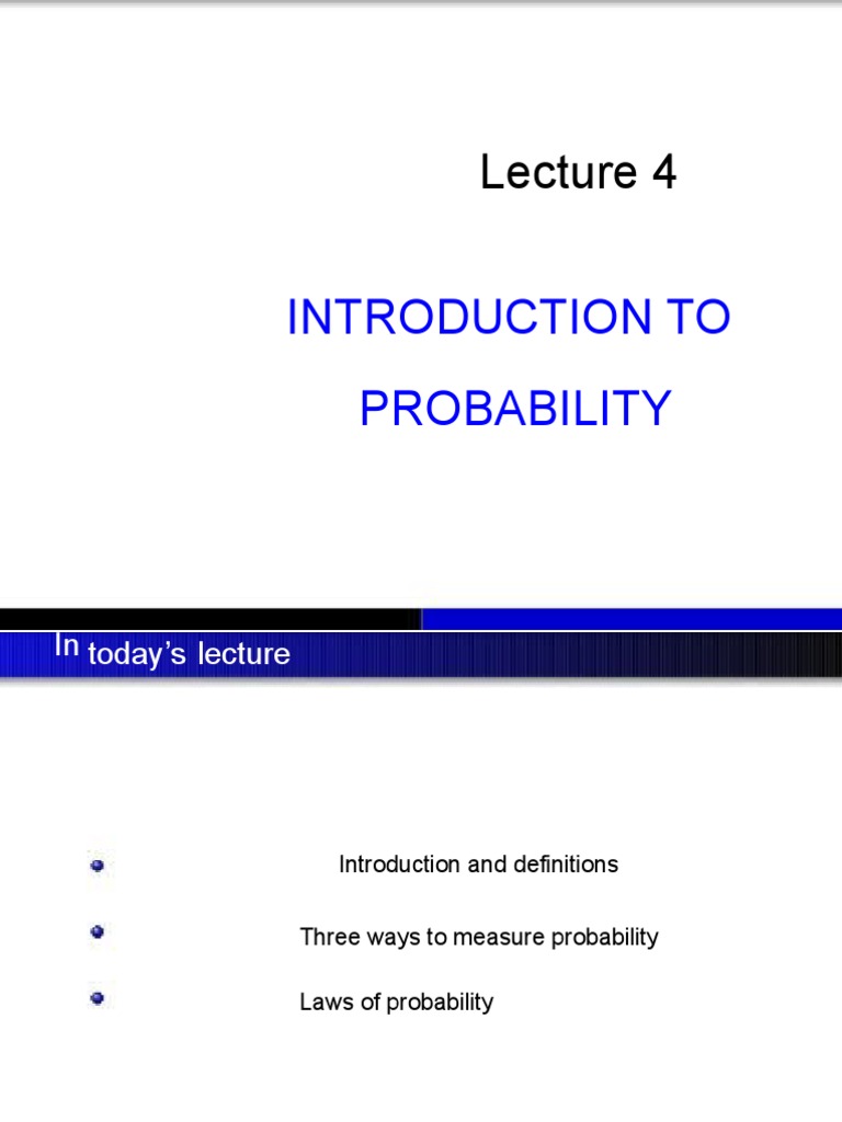 Probability | PDF | Probability | Experiment