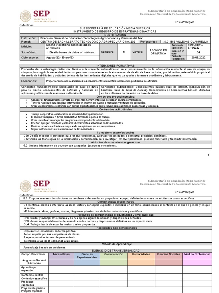 Sec. Mod 4 Sub 1 P1 | PDF | Evaluación | Maestros