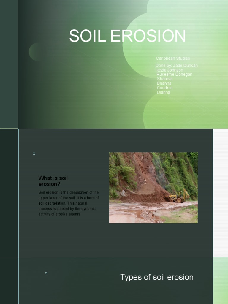 Presentation On Soil Erosion | PDF | Erosion | Soil