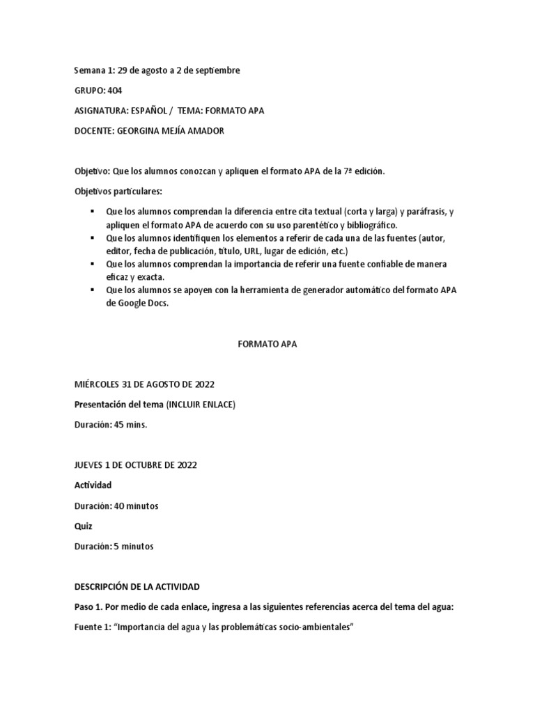 Tema 1. Formato Apa | PDF | Estilo apa | Bibliografía