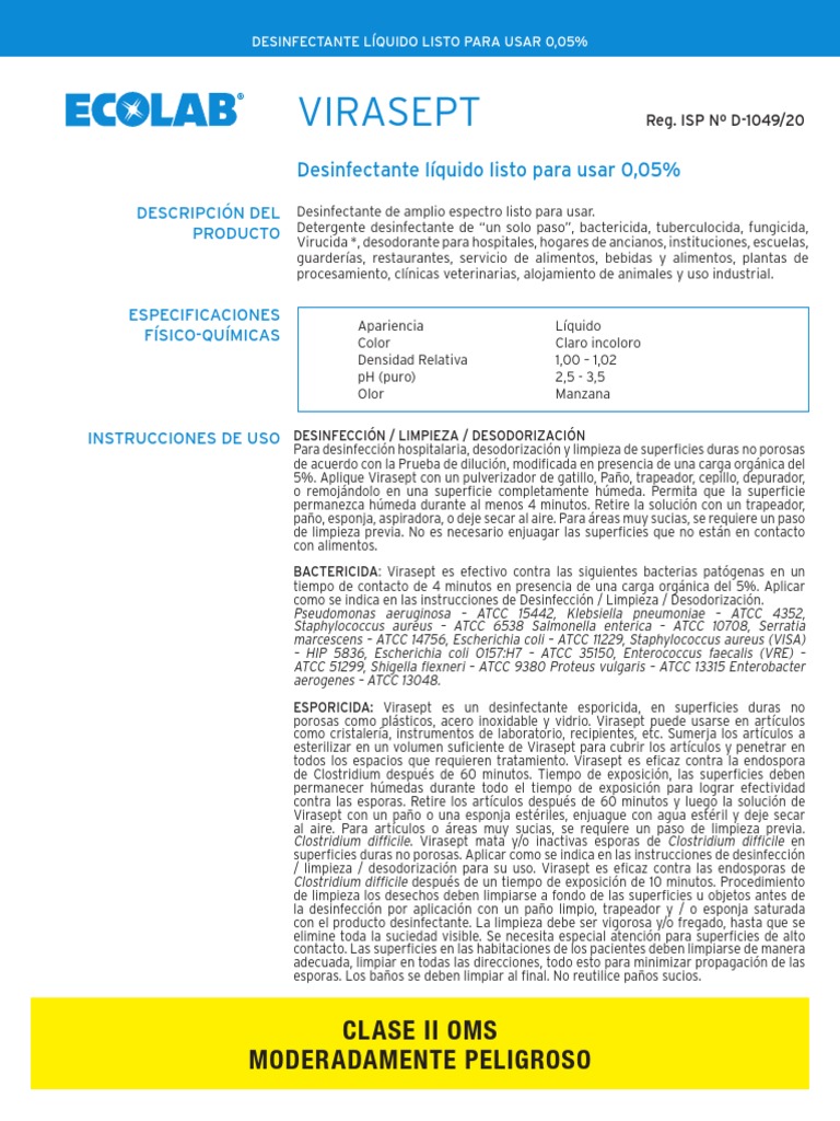 Virasept FT Chile | PDF | Hepatitis B | Virus