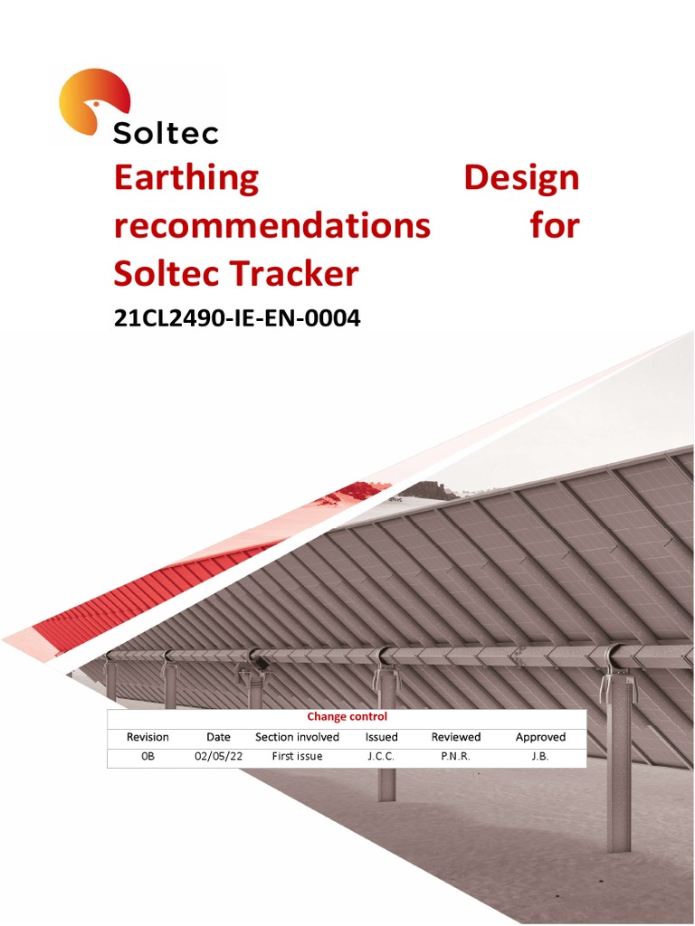 Earthing Design Recommendations For Soltec Tracker: 21CL2490-IE-EN-0004 ...