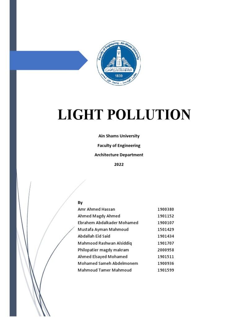 Lighting Pollution Research Submission | PDF | Circadian Rhythm | Lighting