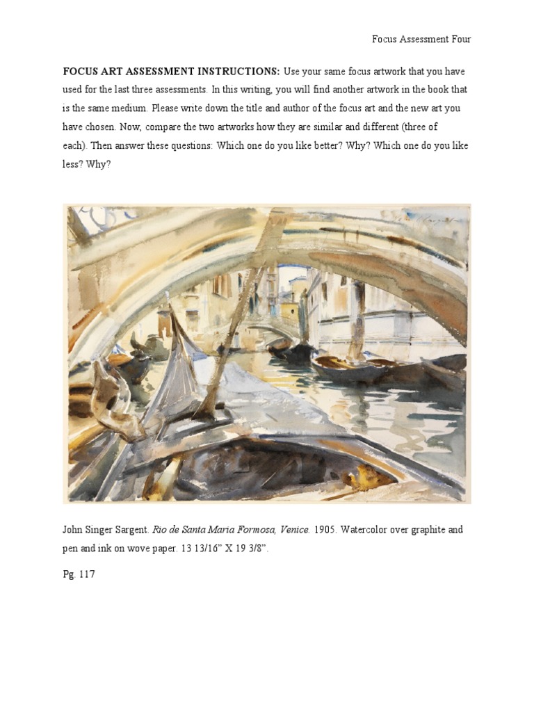 Focus Assessment 4 Art Appreciation | Download Free PDF | John Singer ...