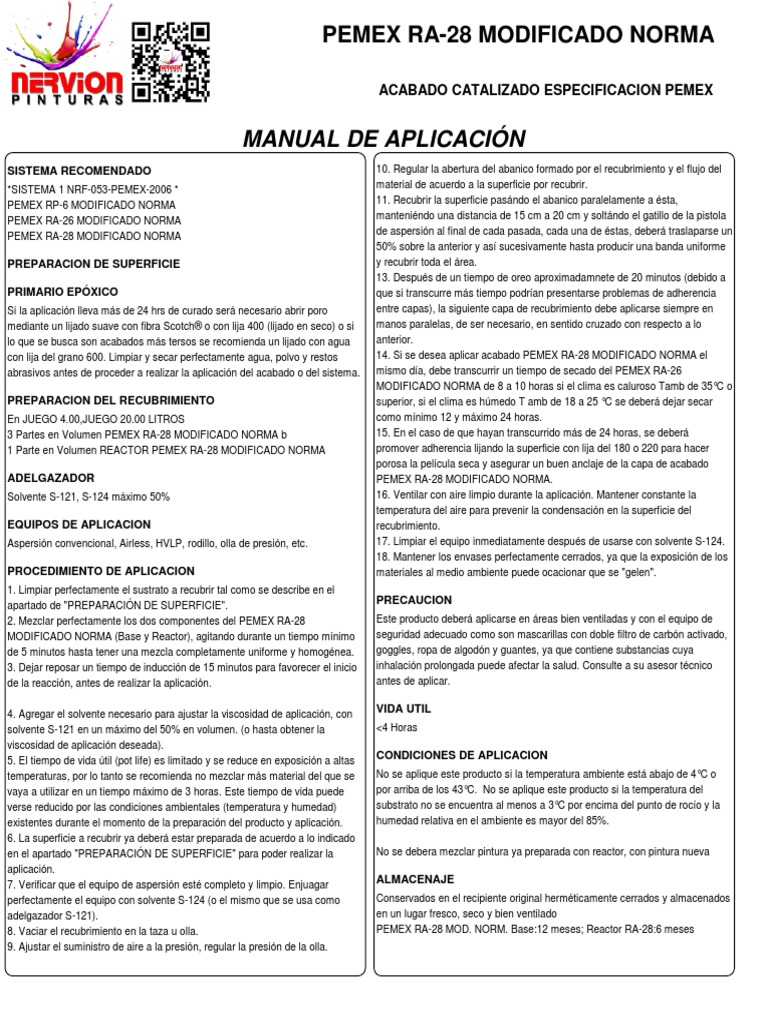 Ficha Nervion | PDF | Solvente | Humedad relativa