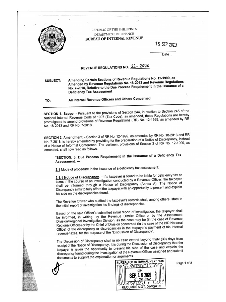 RR 22-2020 | PDF | Internal Revenue Service | Federal Government Of The ...