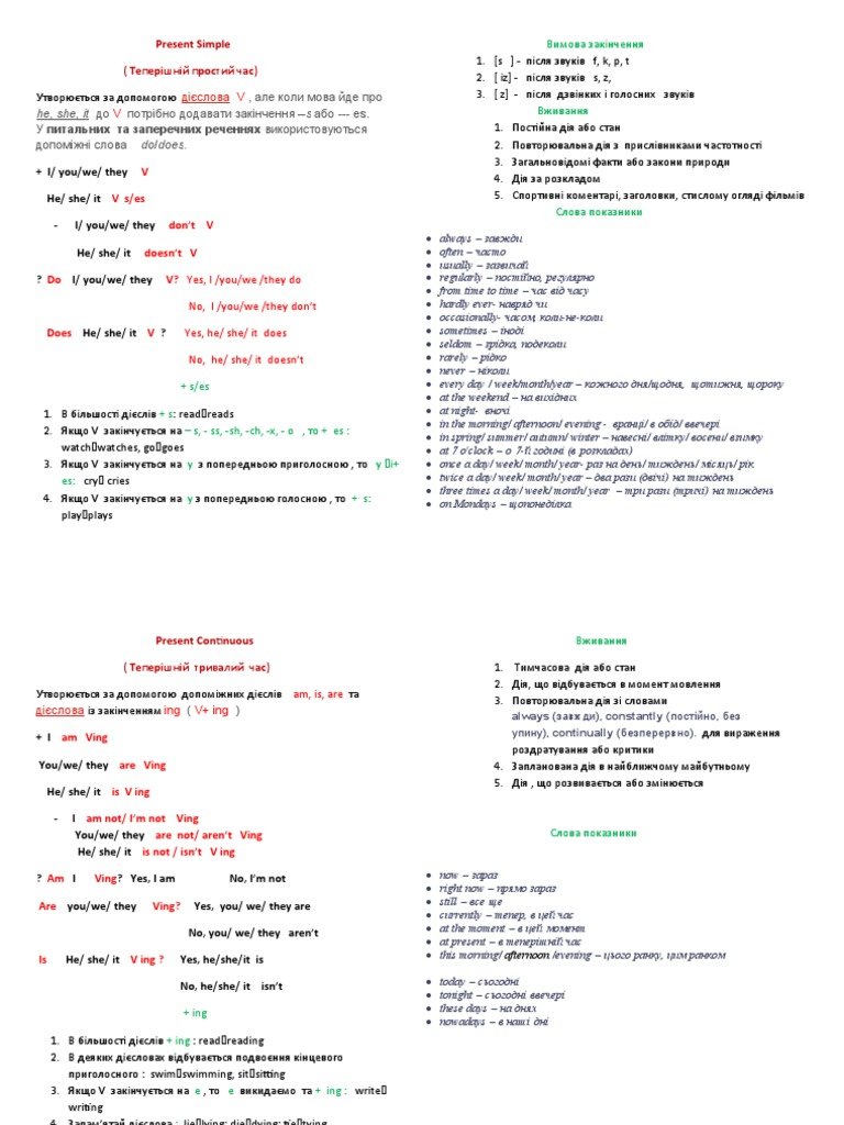 Present Simple | PDF