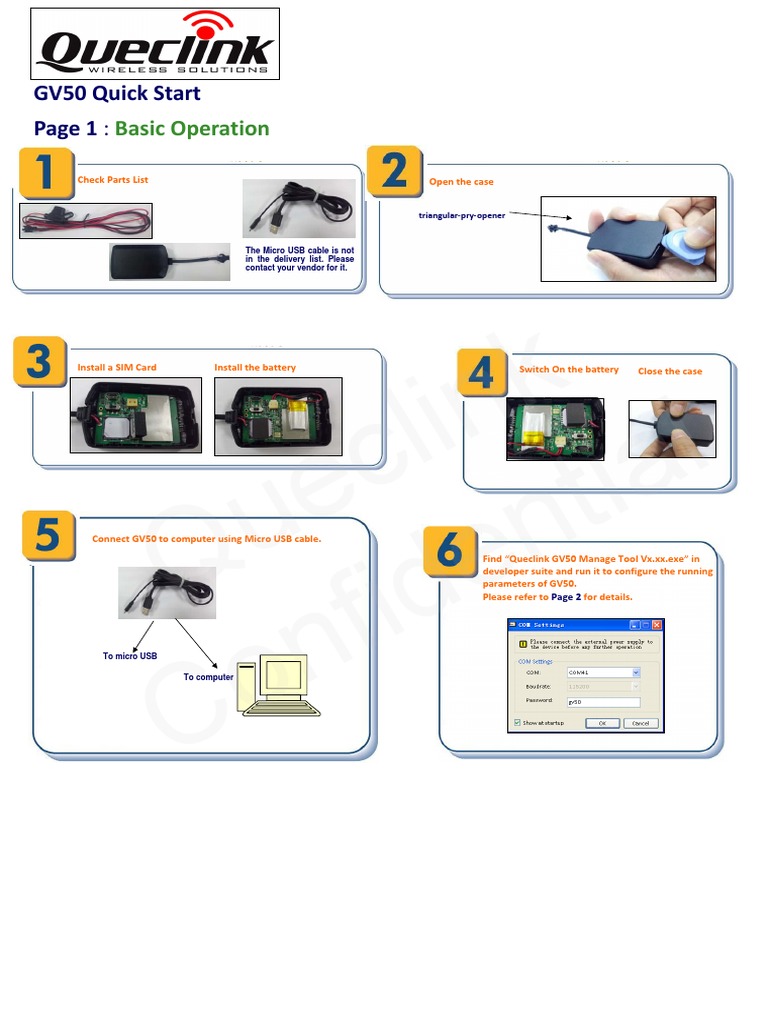 GV50 Quick Start PDF | PDF | Usb | Port (Computer Networking)