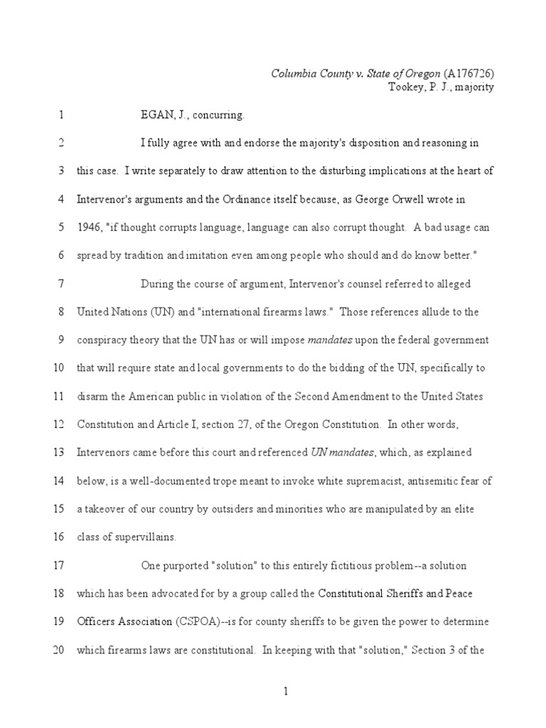 James Egan, Chief Judge at Oregon Court of Appeal, Screed Attacking The ...