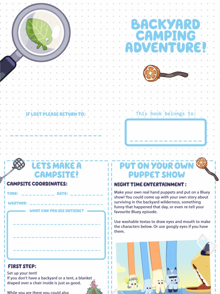 Bluey Backyard Nature Activities | PDF