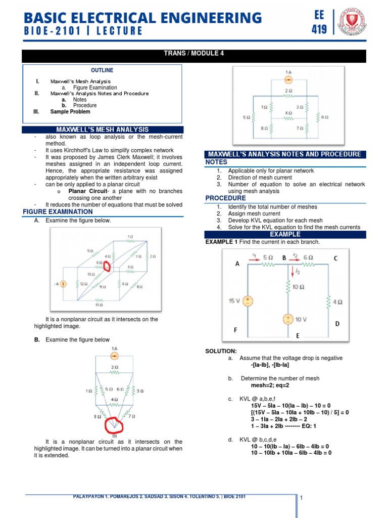 EE 419 BEE Lec Module 4 | PDF | Materials Science | Electronic Circuits