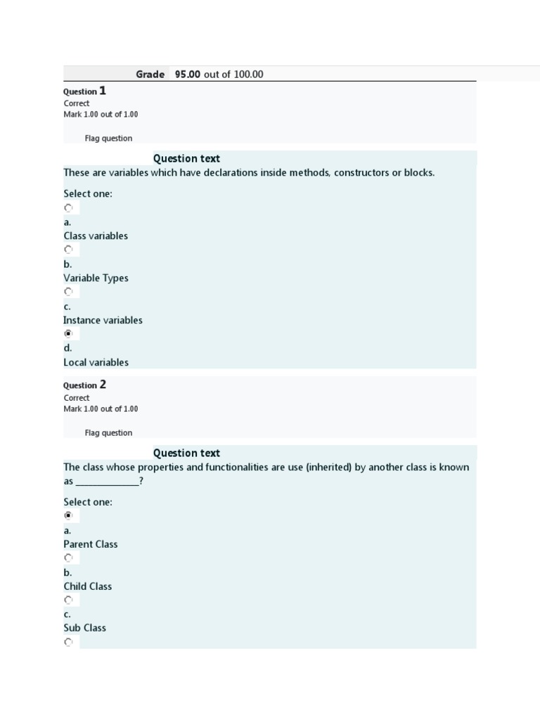 CS6203C Object Oriented Programming - Prelim - Q2 | PDF | Inheritance (Object Oriented ...