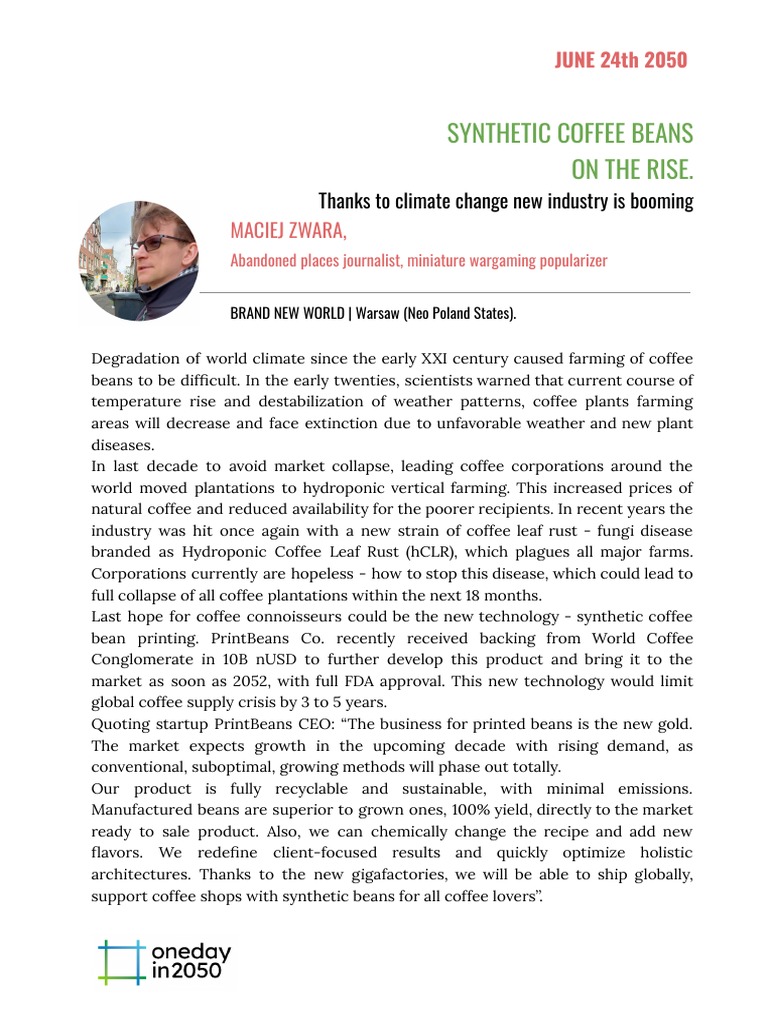 Synthetic Coffee Beans | PDF